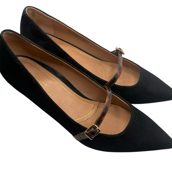 Vionic | Shoes | Nwt Vionic Womens Minnie Black Suede With Tortoise ...